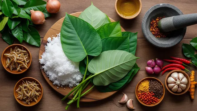 Cara Membuat Buntil Daun Talas Isi Kelapa Pedas, Kuliner Jawa yang ...