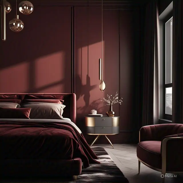 13 Inspirasi Cat Kamar Warna Merah yang Estetik dan Terlihat Mewah di ...