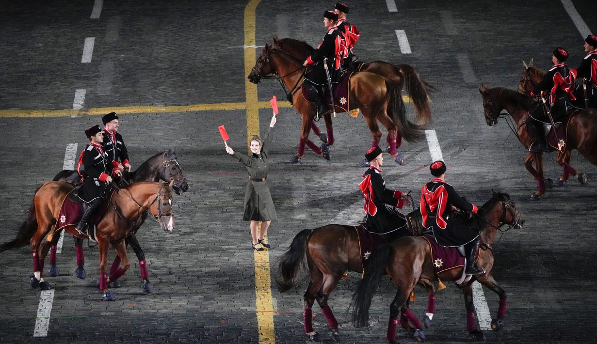 FOTO: Festival Musik Militer Internasional di Moskow - Foto Liputan6.com