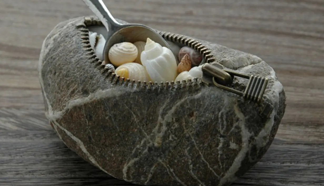 Karya Seni Dari Batu Yang Unik Dan Kreatif - Photo Fimela.com