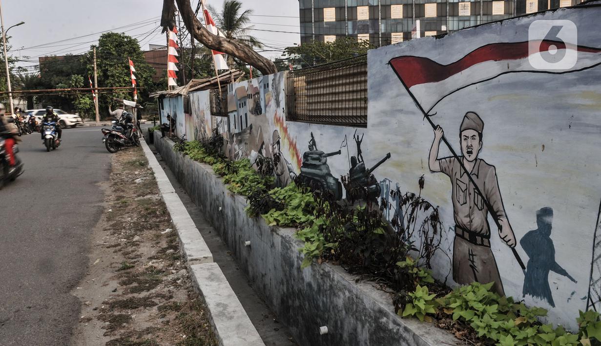 FOTO: Mural Perjuangan Kemerdekaan Republik Indonesia - Foto Liputan6.com
