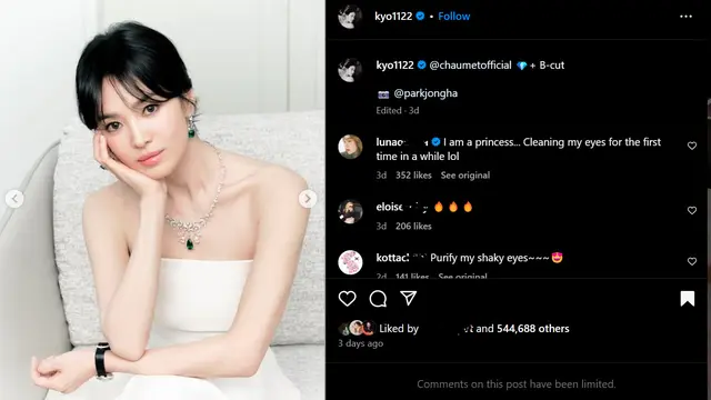 Song Hye Kyo Tampil Elegan dengan Perhiasan Berlian Mewah Asal Prancis - ShowBiz Liputan6.com