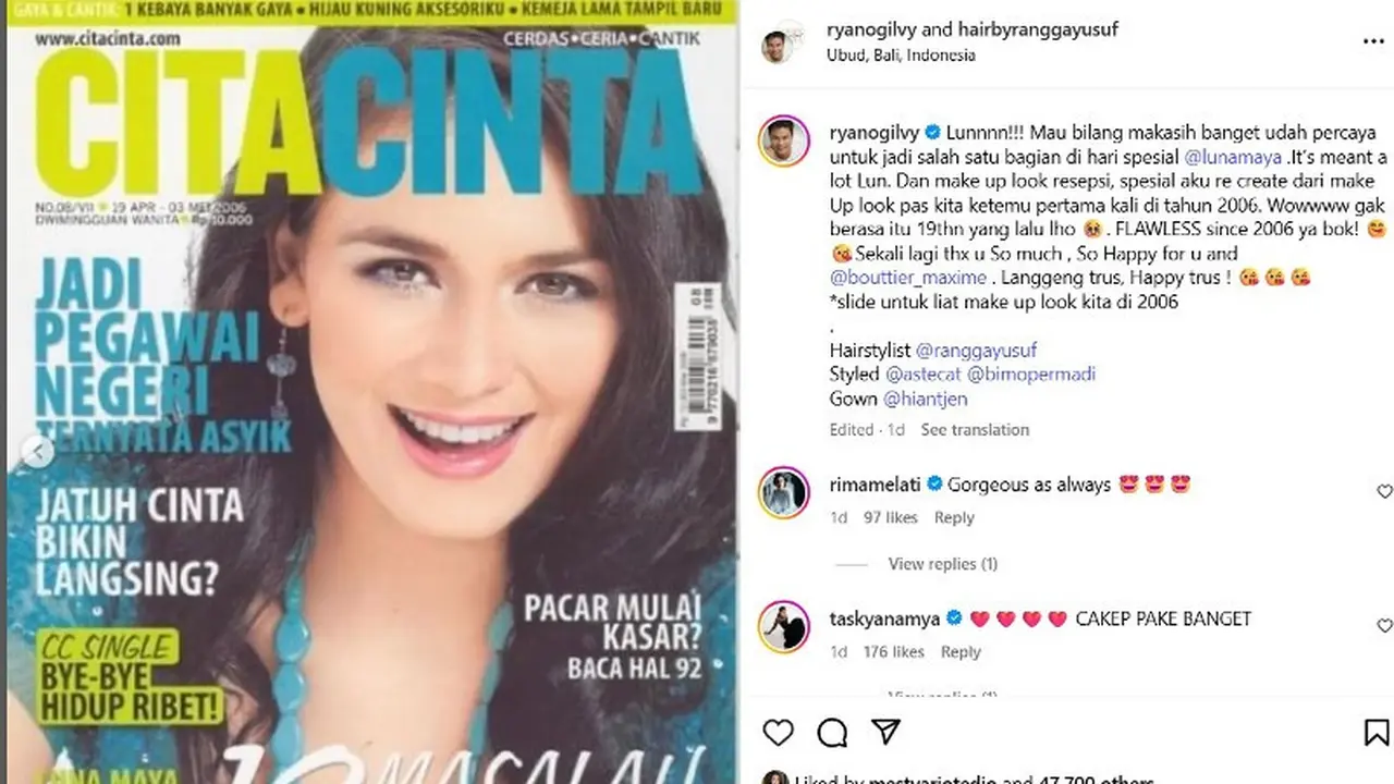 Jadi MUA Luna Maya di Resepsi Pernikahan, Ryan Ogilvy Ungkap Kenangan 19 Tahun Lalu - Lifestyle ...