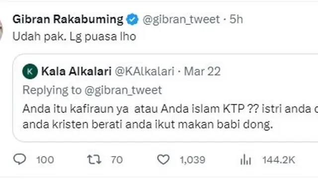 Top 3 Berita Hari Ini: Tanggapan Santai Gibran Rakabuming Disebut Islam ...