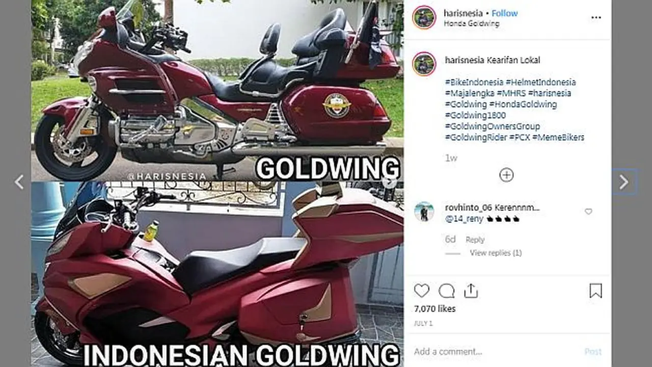Meme Otomotif Pekan Ini: Goldwing dengan Sentuhan Kearifan Lokal ...