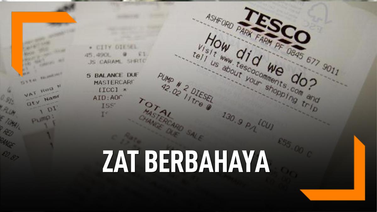 VIDEO: Ini Zat Berbahaya Pada Struk Belanjaan Saat Disimpan