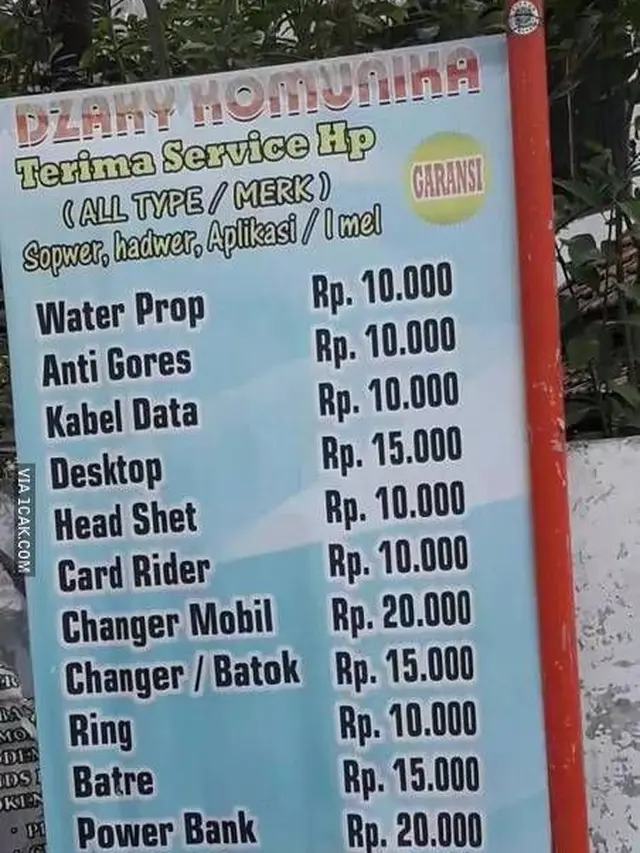 6 Tulisan Servis HP Ini Nyeleneh Banget, Bikin Ngakak - Hot Liputan6.com