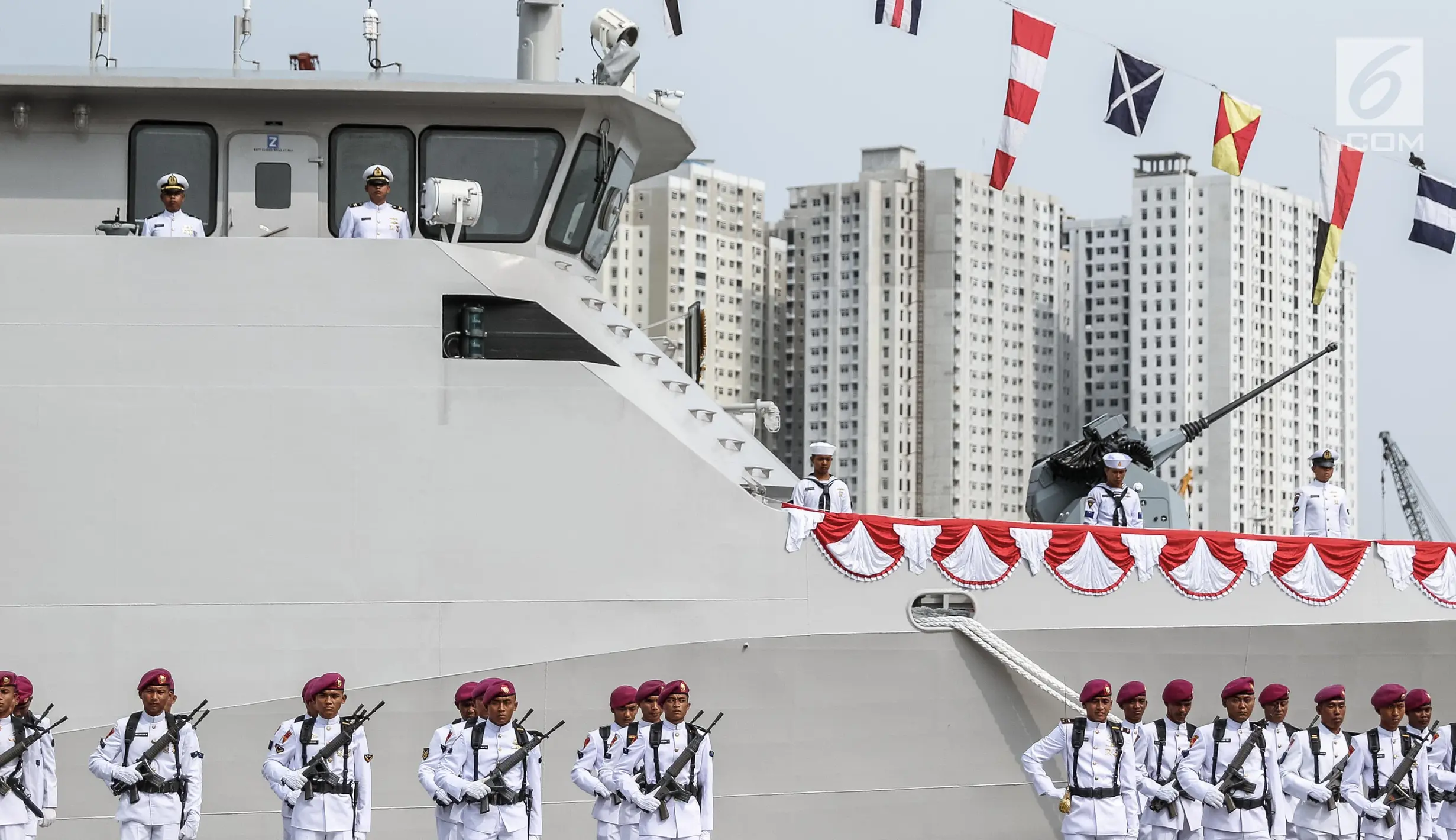 Peresmian Armada Baru Buatan Dalam Negeri KRI Kurau 856 - Foto Liputan6.com