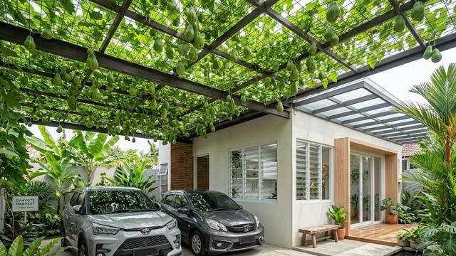 5 Inspirasi Kebun Labu Siam Gantung yang Estetik dan Produktif di Rumah