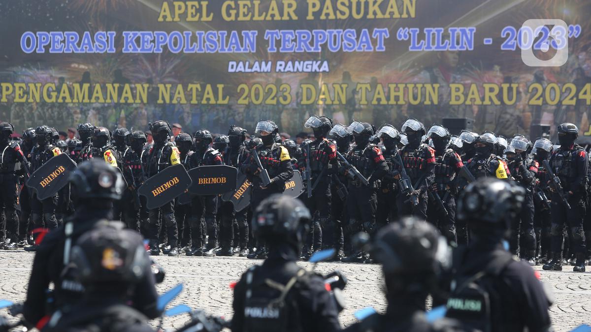 Apel Gelar Pasukan Operasi Lilin 2023 Jelang Nataru - Foto Liputan6.com