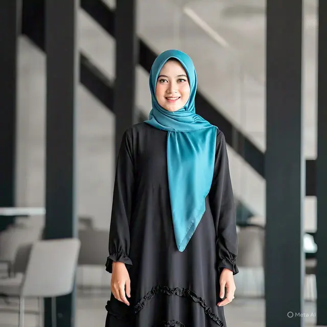 5 Model Gamis Hitam Simple Elegan, Inspirasi untuk Tampil Cantik dan ...
