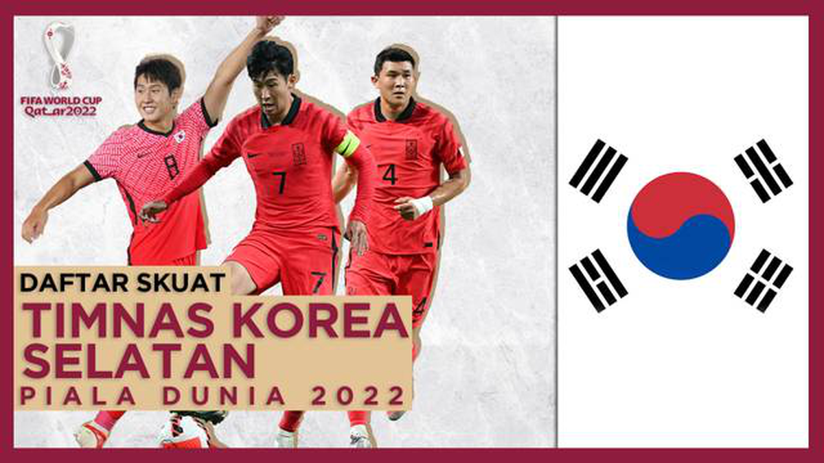 MOTION GRAFIS: Skuat Timnas Korea Selatan di Piala Dunia 2022, Ada Son ...