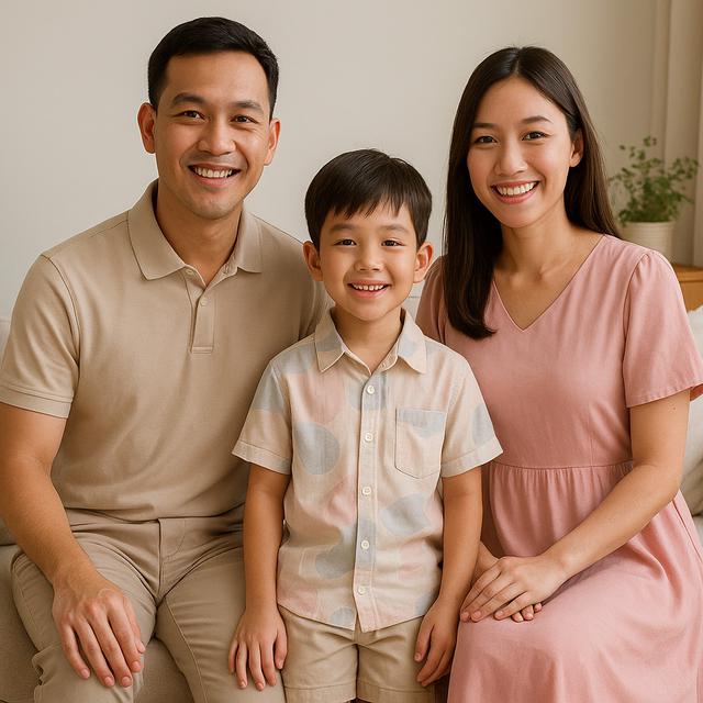 5 Model Baju Couple Ibu Ayah dan Anak Laki-Laki Terbaru 2025, Tampilkan ...