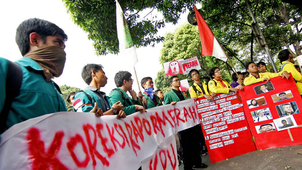 Rapor Merah KPU Dari Mahasiswa - Foto Liputan6.com