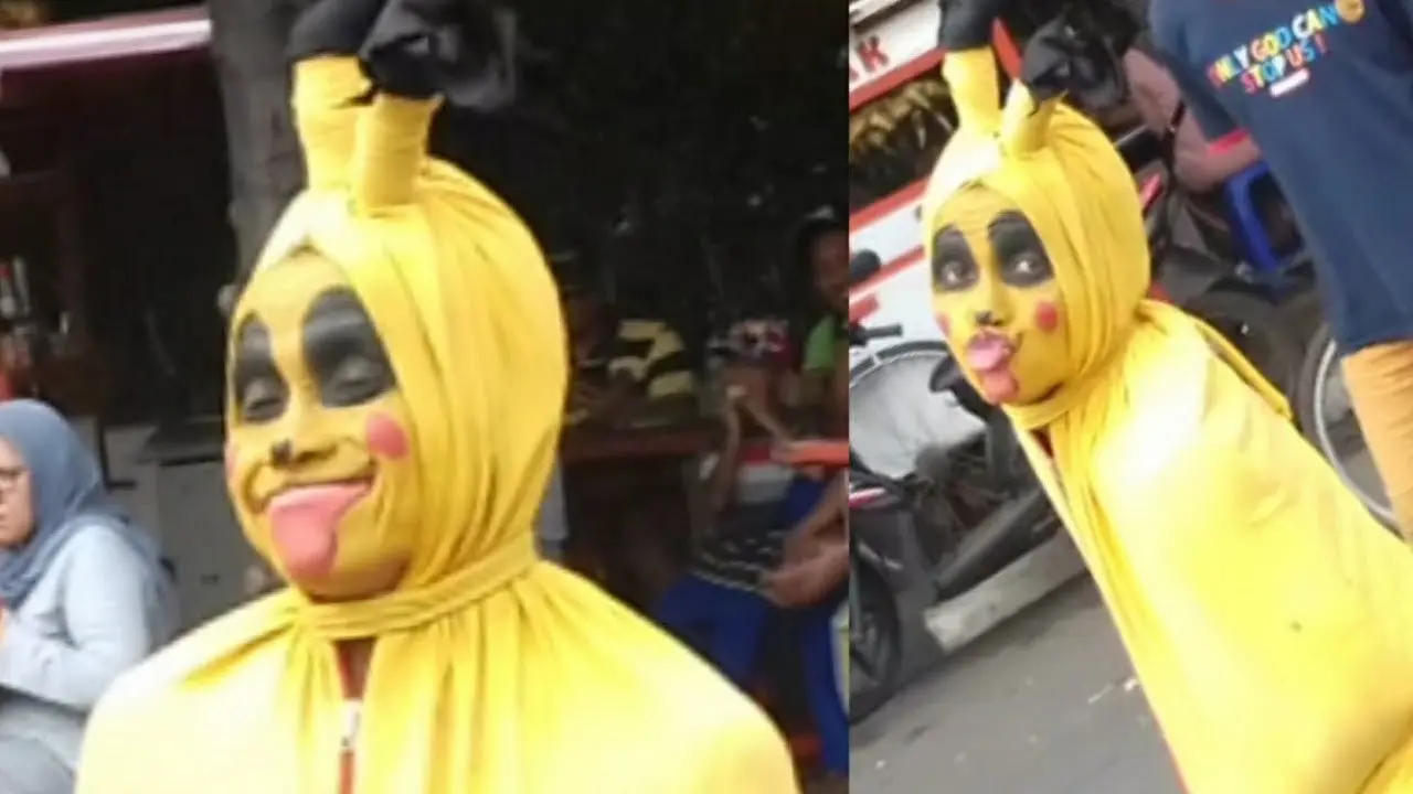 6 Potret Dandan Jadi Pocong Warna-Warni Ini Nyeleneh, Kocak - Hot ...