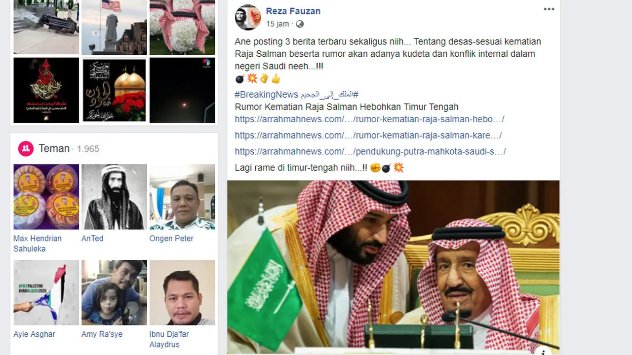 Cek Fakta: Hoaks Raja Salman Meninggal Dunia - Cek Fakta Liputan6.com