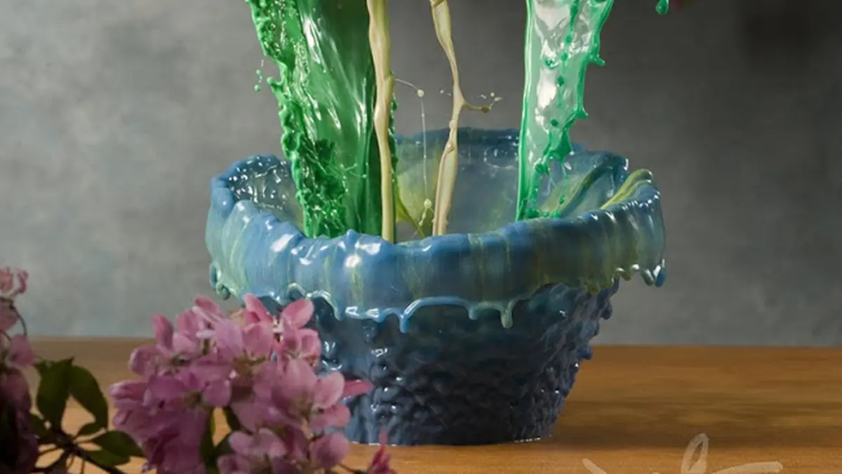 Ajaibnya Percikan Air Yang Berubah Menjadi Bunga - Photo Fimela.com