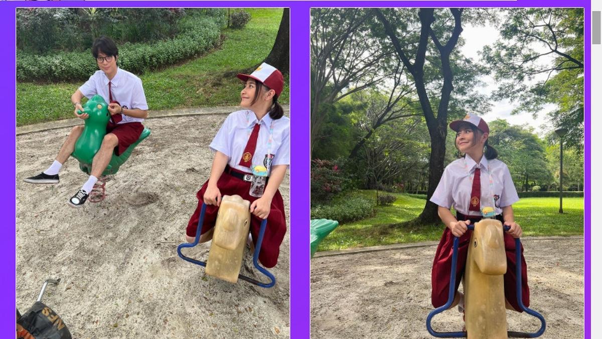 6 Potret Prilly Latuconsina Pakai Seragam Sd Syuting Vidio Series Cinta