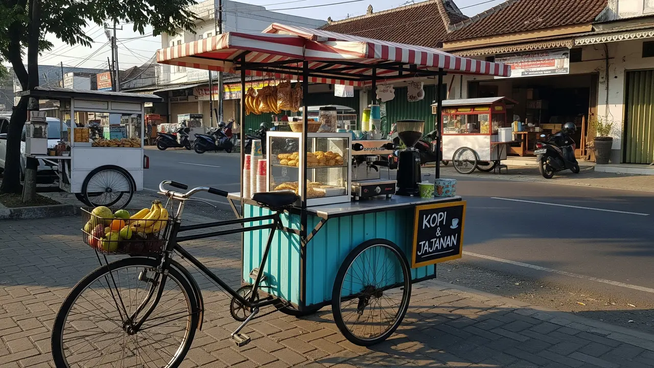 8 Inspirasi Model Gerobak Usaha yang Simpel dan Unik, Desain Tarik ...