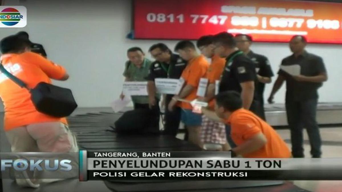 Rekonstruksi Penyelundupan Sabu 1 Ton di Anyer - News Liputan6.com