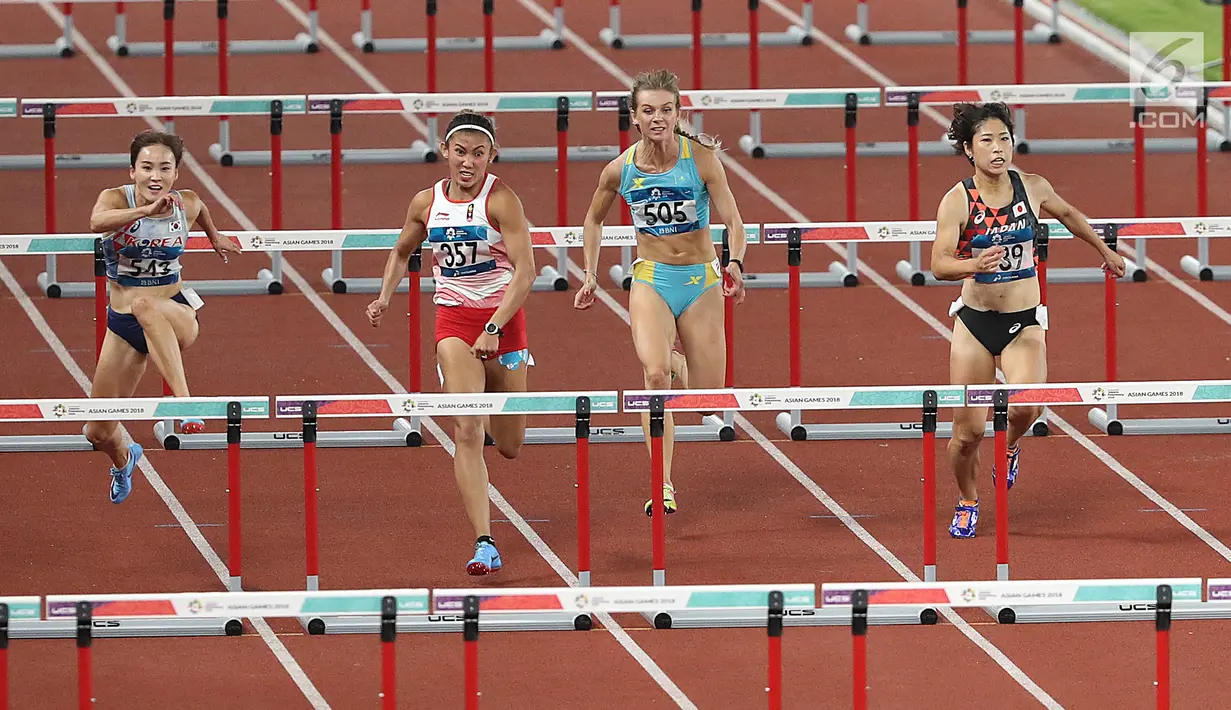 FOTO: Nova Emilia Sumbang Perak di Lari Halang Rintang 100 Meter Putri ...