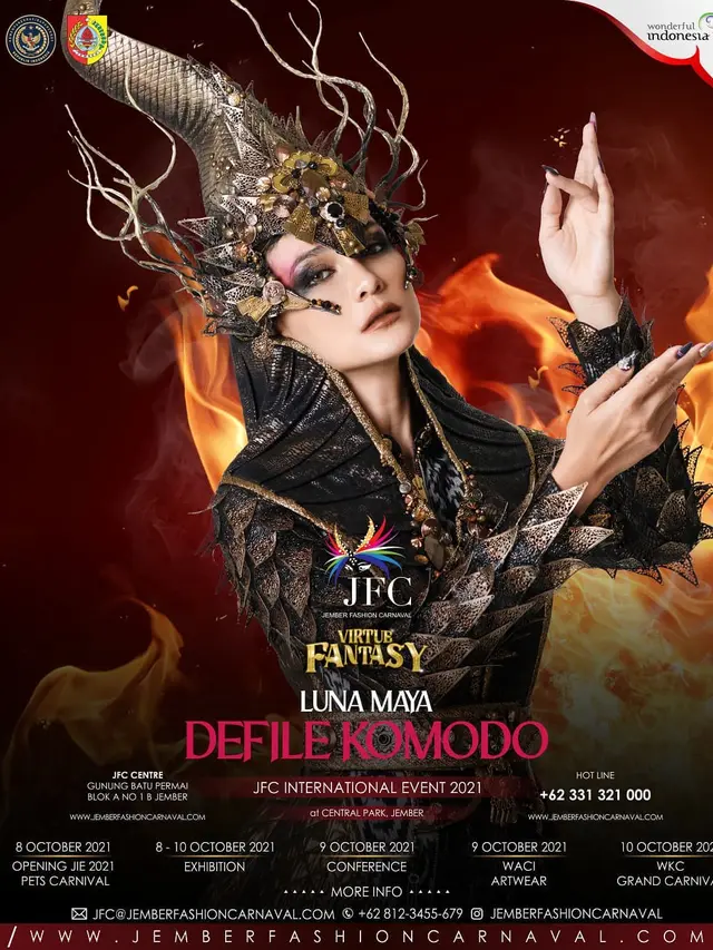 6 Gaya Pemotretan Seleb untuk Jember Fashion Carnaval 2021, Bikin ...