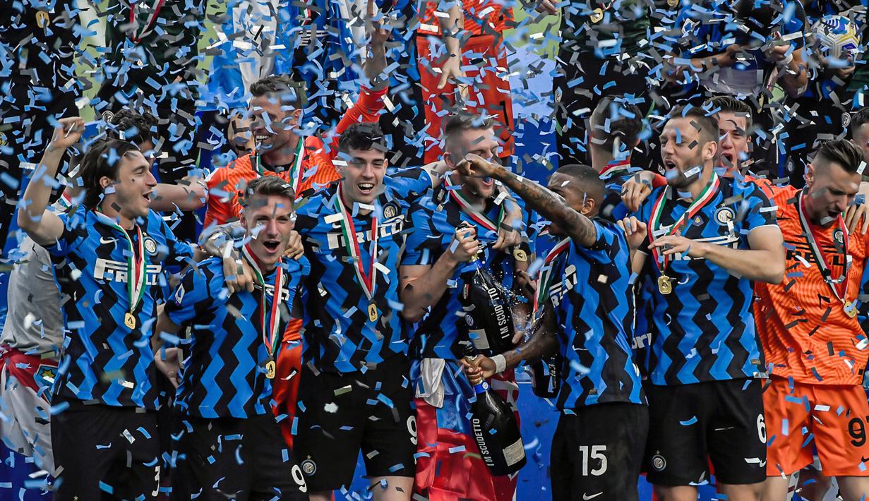FOTO: Perayaan Inter Milan Raih Scudetto Liga Italia - Foto Liputan6.com