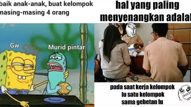 8 Meme Kocak Tugas Kelompok Hanya Numpang Nama Ini Sering Terjadi - Hot ...