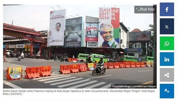 Cek Fakta: Tidak Benar Foto Baliho Ganjar Pranowo Bertuliskan 'Ganja ...
