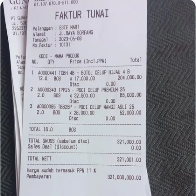 6 Potret Struk Belanja Total Jutaan Gara-Gara Salah Cetak Ini Bikin Kaget - Hot Liputan6.com