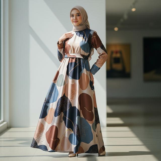 9 Model Gamis Silk Motif Terbaru 2026, Inspirasi Fashion Islami Modern