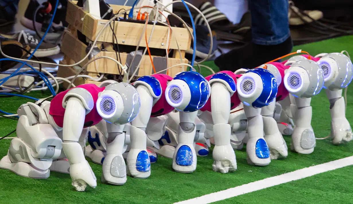 FOTO: Menonton Serunya Pertandingan Sepak Bola Antar Robot - Foto ...