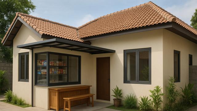 8 Desain Rumah L-Shape dengan Warung di Teras, Estetik tapi Tetap Privat