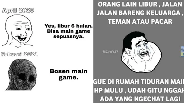 6 Meme Bosan Libur Ini Banyak Dirasakan Anak Sekolah - Hot Liputan6.com