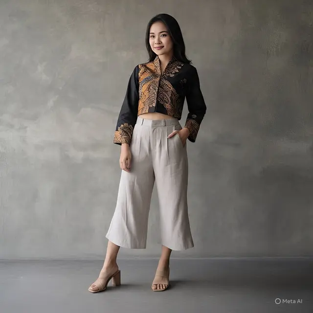 7 Crop Top Batik Lengan Panjang untuk Usia 20-an, Pilihan Gaya Berkelas ...