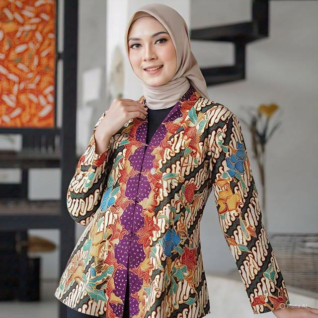 10 Model Blazer Batik yang Fashionable di 2025, Cocok untuk Gaya Kantor ...
