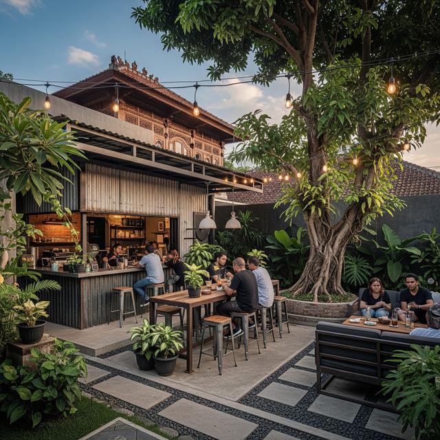 Inspirasi Desain Cafe Outdoor Halaman Rumah yang Estetik dan Nyaman