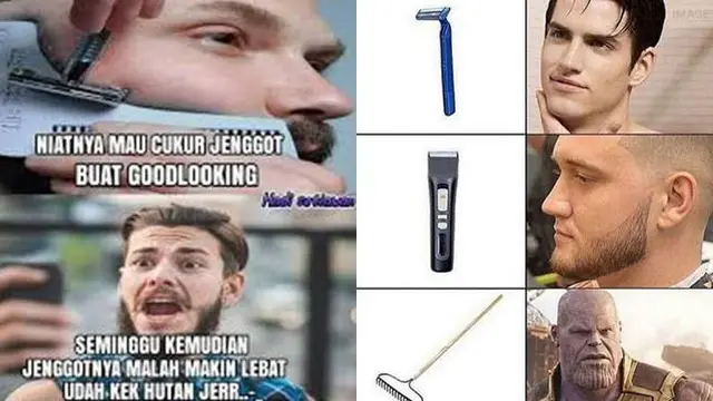 7 Meme Nyeleneh Orang Usai Cukur Jenggot dan Kumis Ini Kocak Banget ...