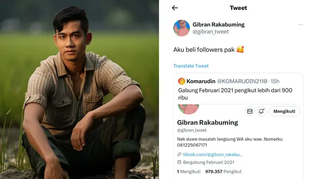 Dikomentari Punya Followers Banyak dalam Waktu Singkat, Gibran ...