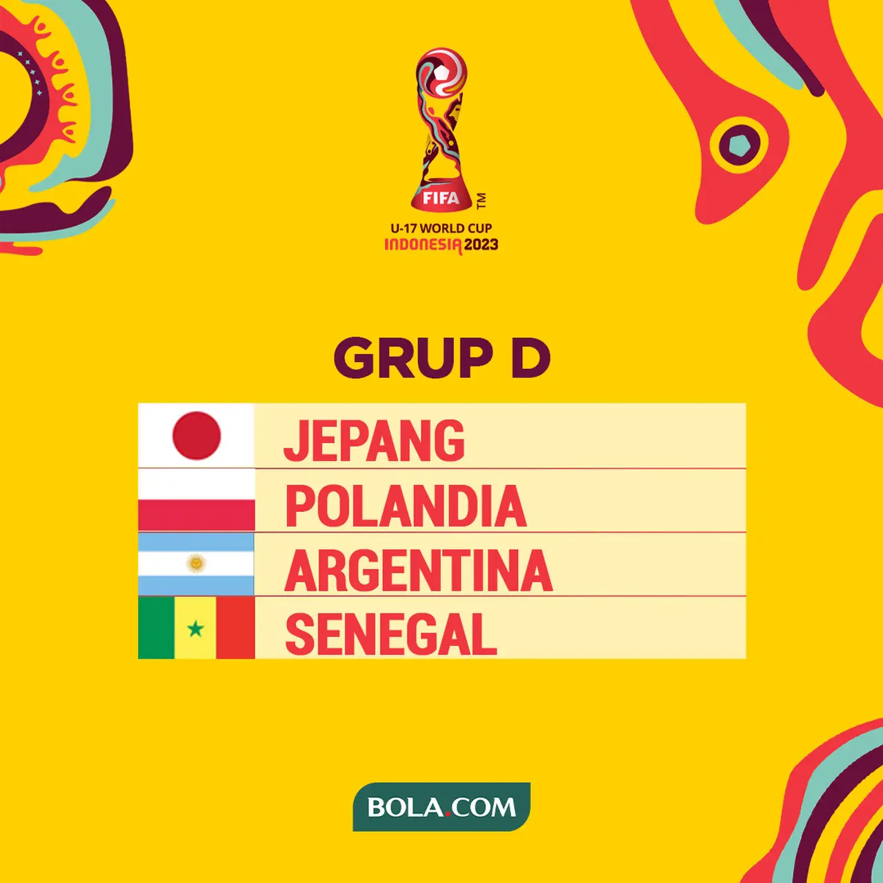 Peta Persaingan Grup D Piala Dunia U-17 2023: Menanti Kiprah Jepang, Argentina, Senegal, dan ...