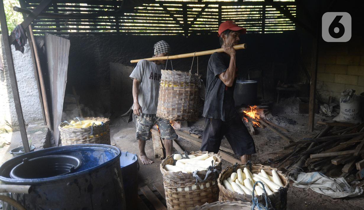 FOTO: Melihat Proses Pembuatan Tape Singkong - Foto Liputan6.com