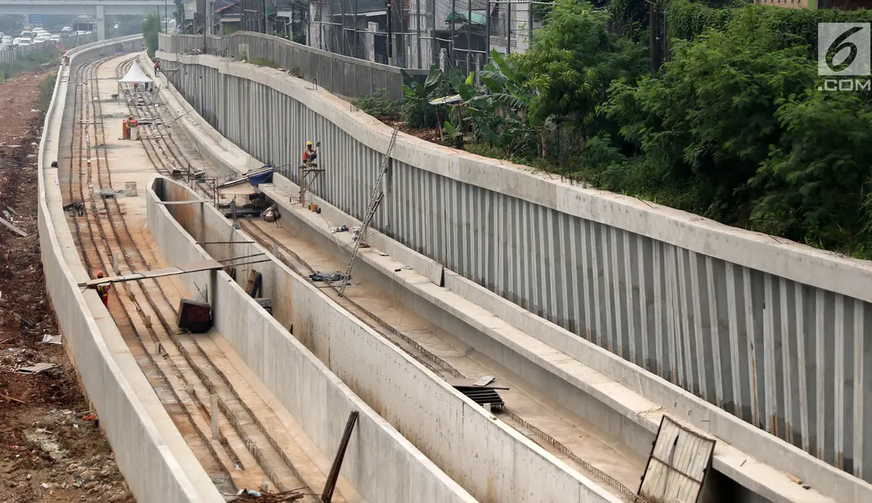 Diuji Coba Tahun Depan, Begini Penampakan Jalur LRT Jakarta - Foto ...