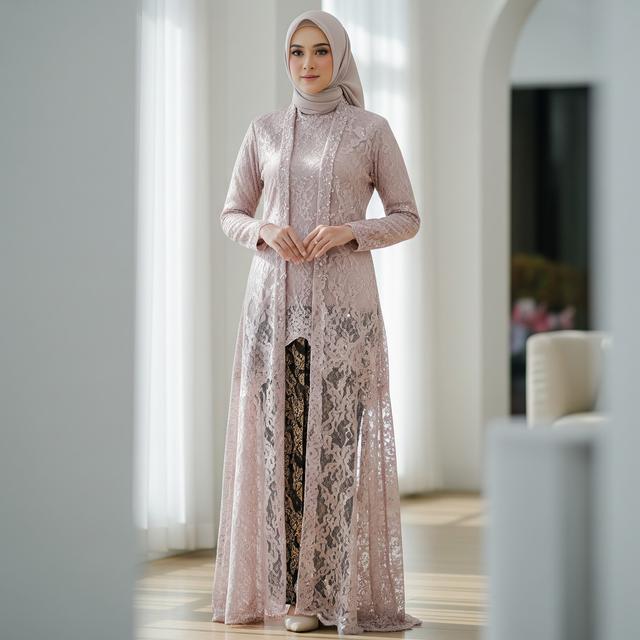9 Model Gamis Outer Brokat Panjang, Pilihan Elegan untuk Berbagai Acara