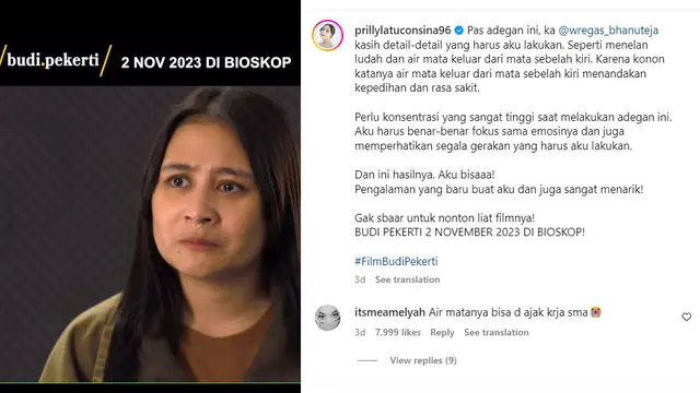 Cerita Prilly Latuconsina Berakting di Film Budi Pekerti, Harus Nangis dari Mata Sebelah Kiri ...