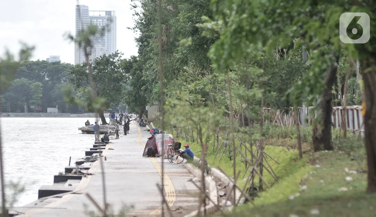 FOTO: Memantau Proyek Revitalisasi Taman Danau Sunter - Foto Liputan6.com