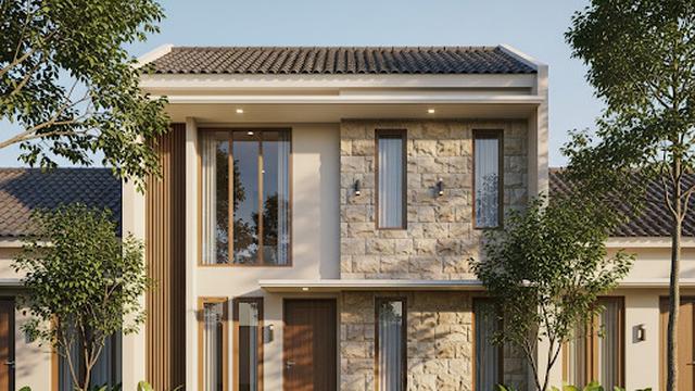 5 Inspirasi Desain Rumah Batu Alam Gaya Kontemporer dengan Teras Luas ...