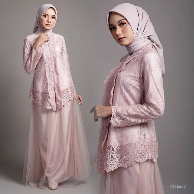 7 Model Kebaya Modern Brokat Hijab,Gaya Terbaru dan Elegan untuk ...