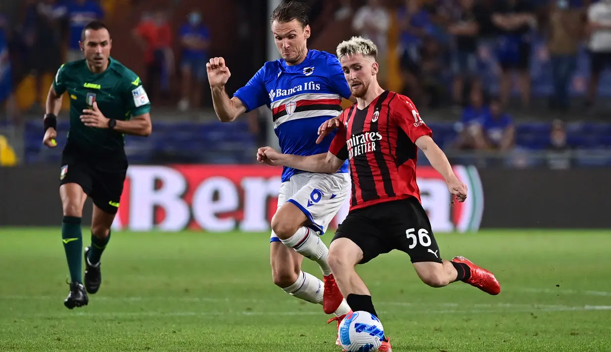 FOTO: Gol Tunggal Brahim Diaz Bawa AC Milan Taklukkan Sampdoria - Foto ...