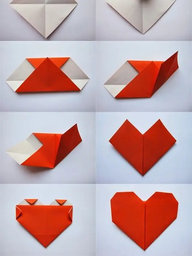3 Cara Membuat Origami Love, Perhatikan Langkah-langkahnya - Hot ...