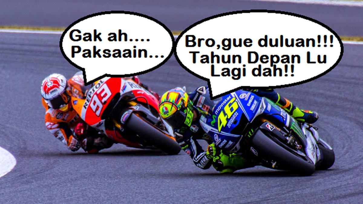 Meme Lucu Rossi Vs Marquez Hiasi MotoGP Sepang 2015 - Lifestyle Fimela.com